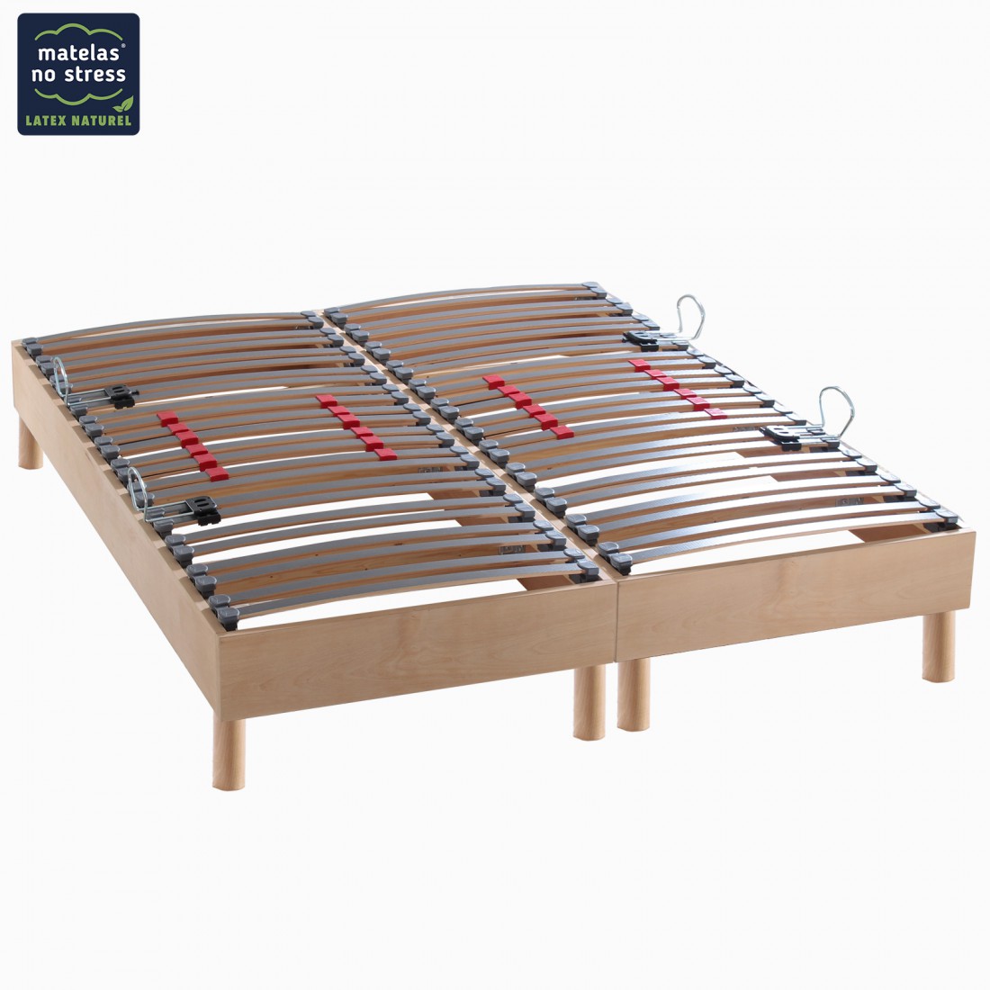 Sommier en Hetre Naturel 180x200 Duo